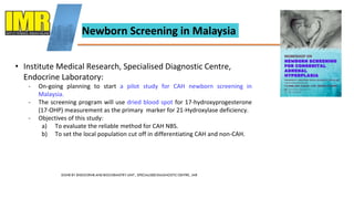 PROJECT CAH NEWBORN SCREENING DBS SPECIMEN COLLECTION AND HANDLING dr ...