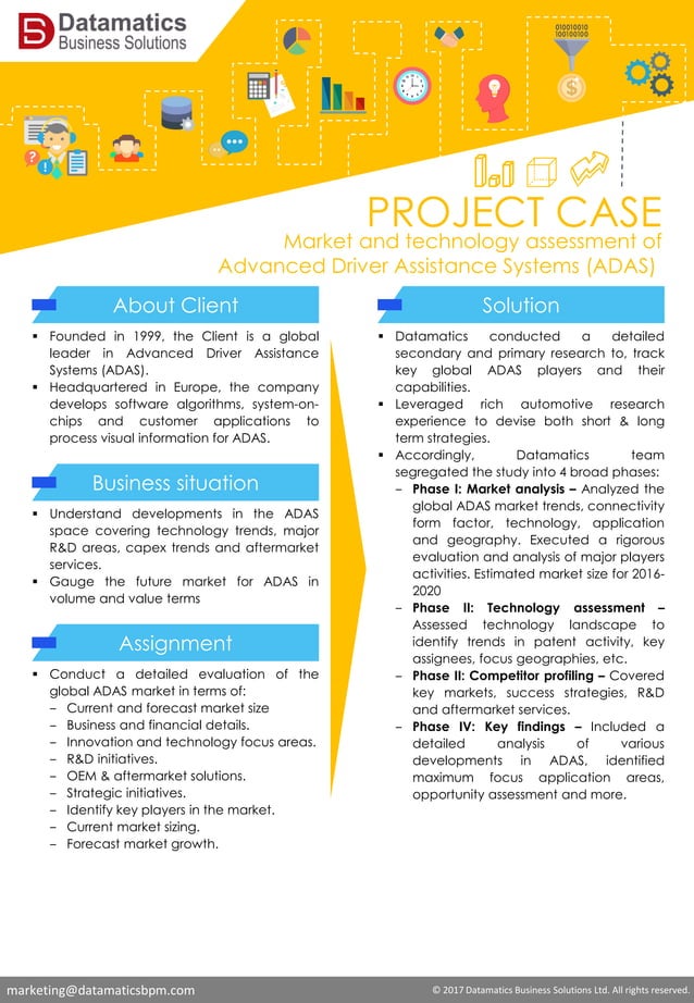 Market and technology assessment of global advanced driver assistance ...