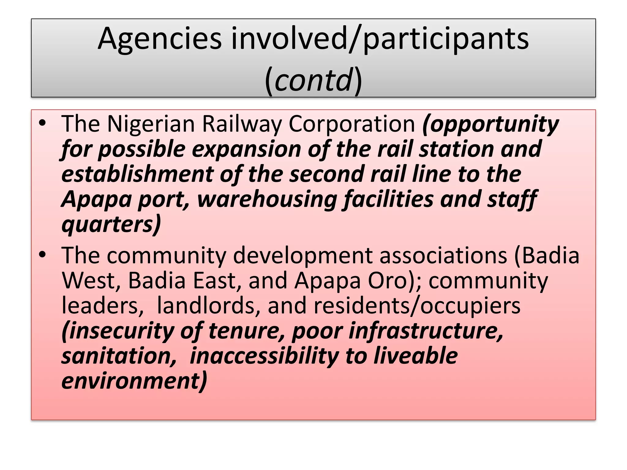 PROPOSED URBAN UPGRADING AT BADIA, LAGOS STATE, NIGERIA | PPT