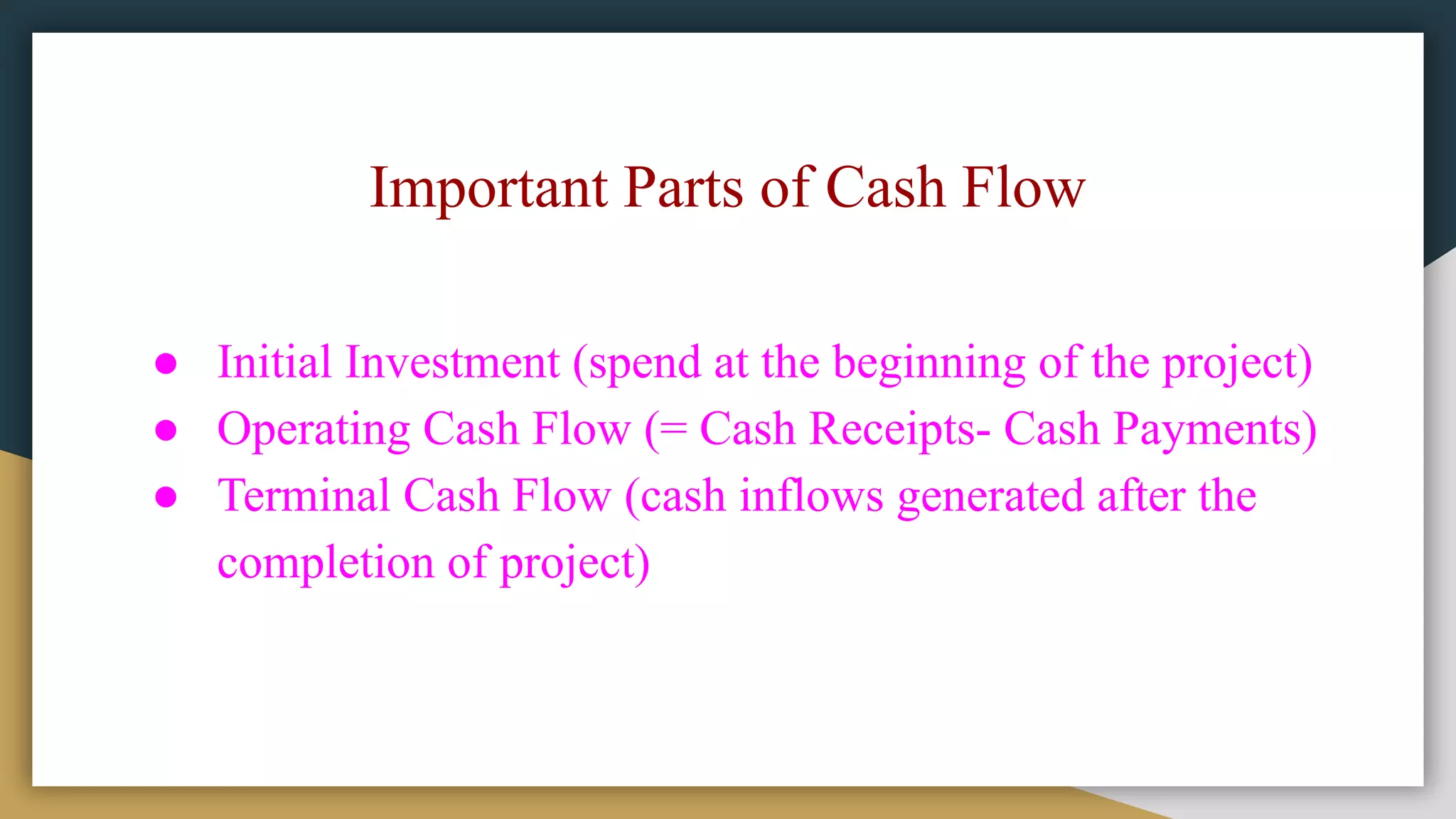 Project cash flow analysis | PPT