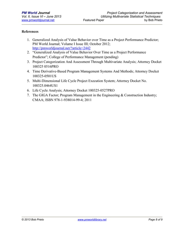 Project Categorization And Assessment Pdf