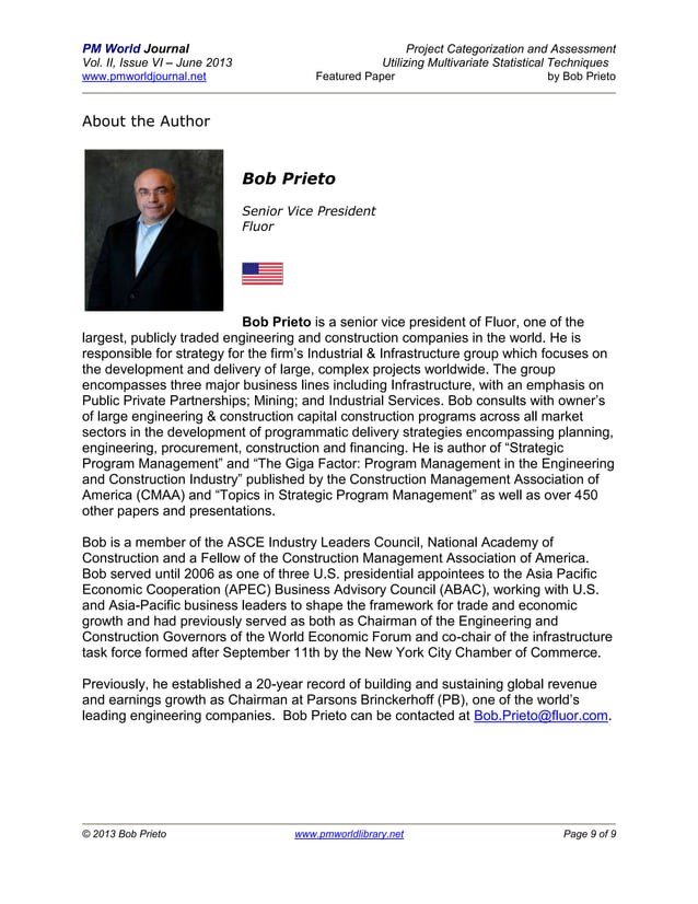 Project Categorization And Assessment Pdf