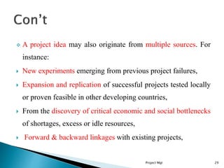 project Ch 3.ppt which talks about project preparation | PPT