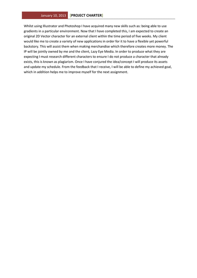 A2 Project charter | DOCX