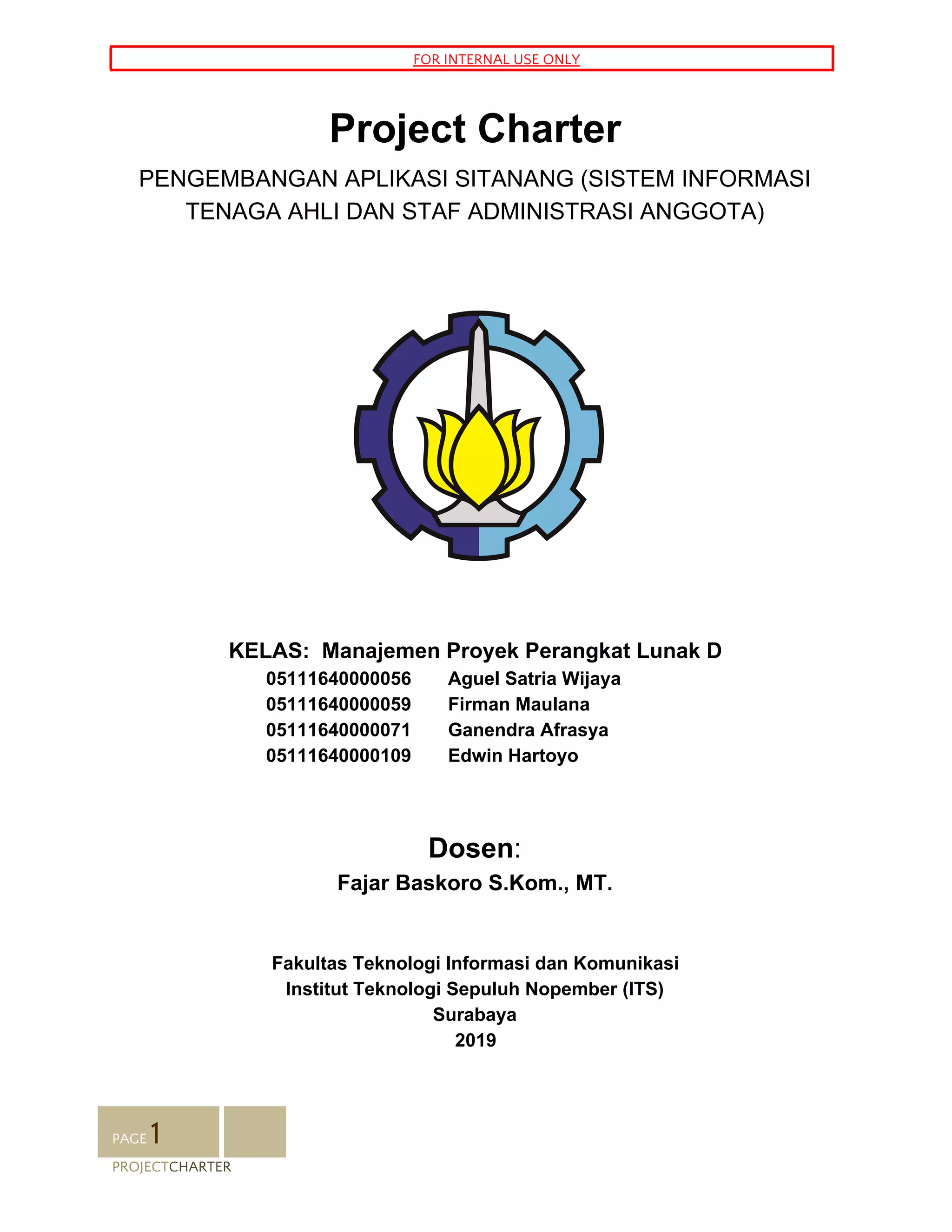 Project charter | PDF