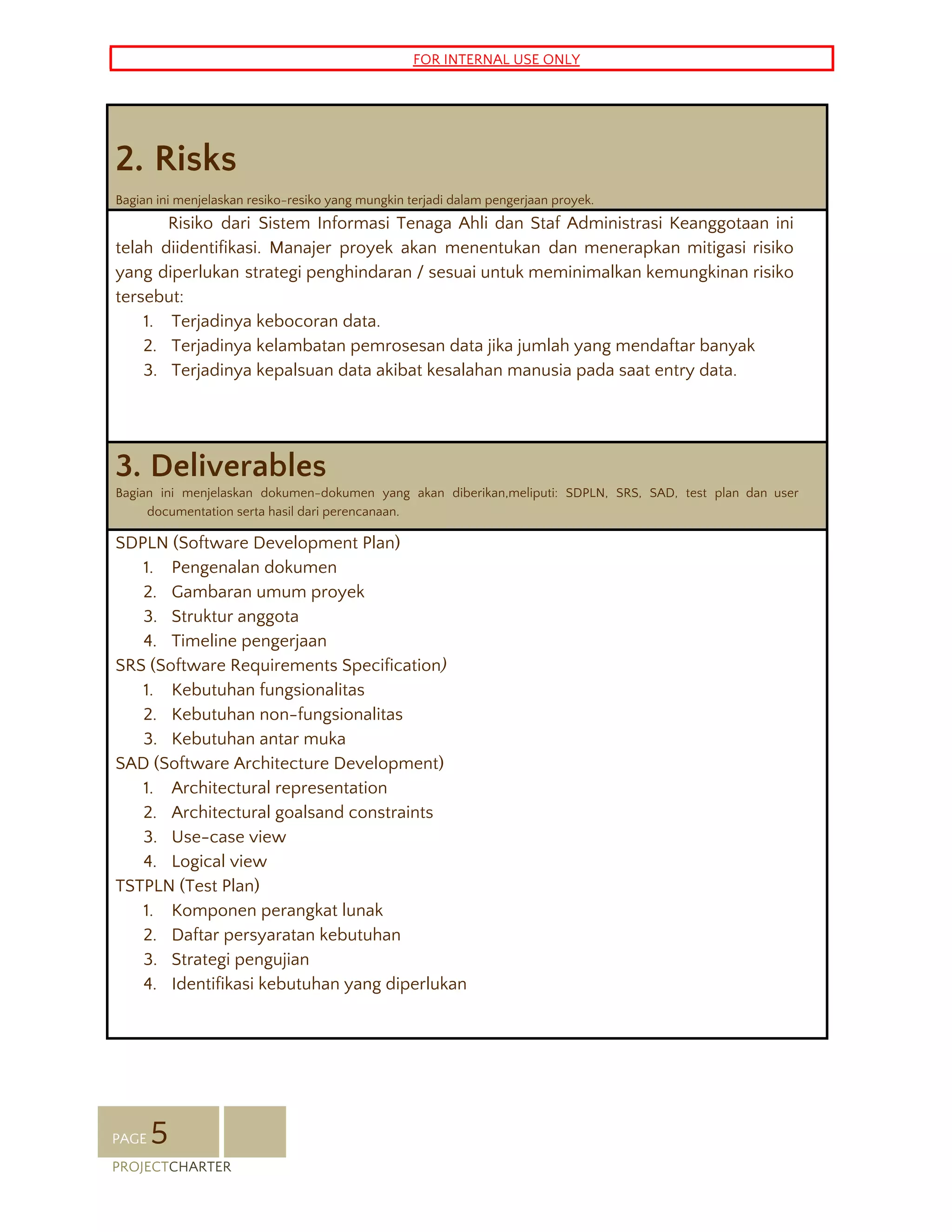 Project charter | PDF