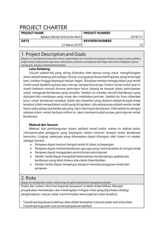 Project charter | DOCX