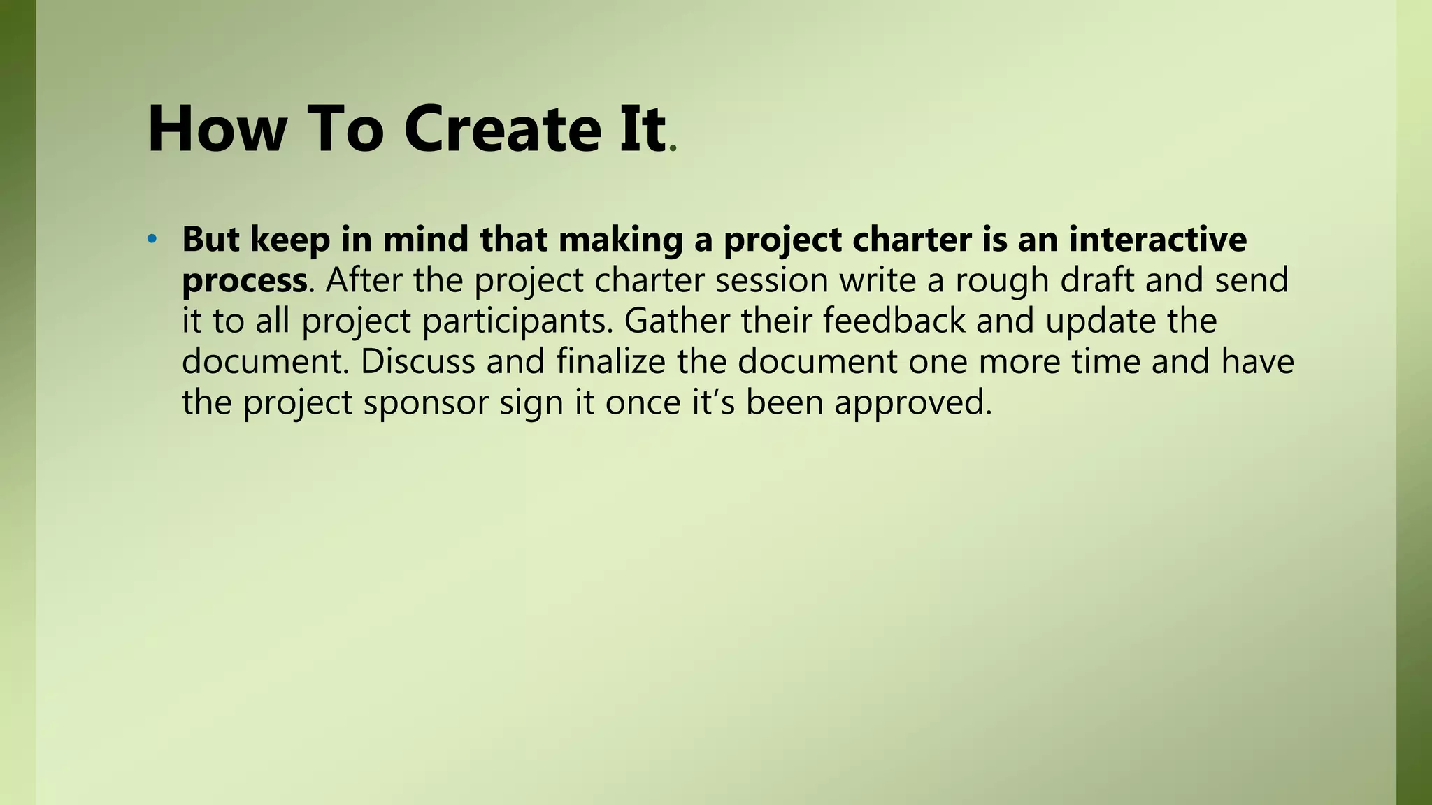guide to Project charter | PPTX