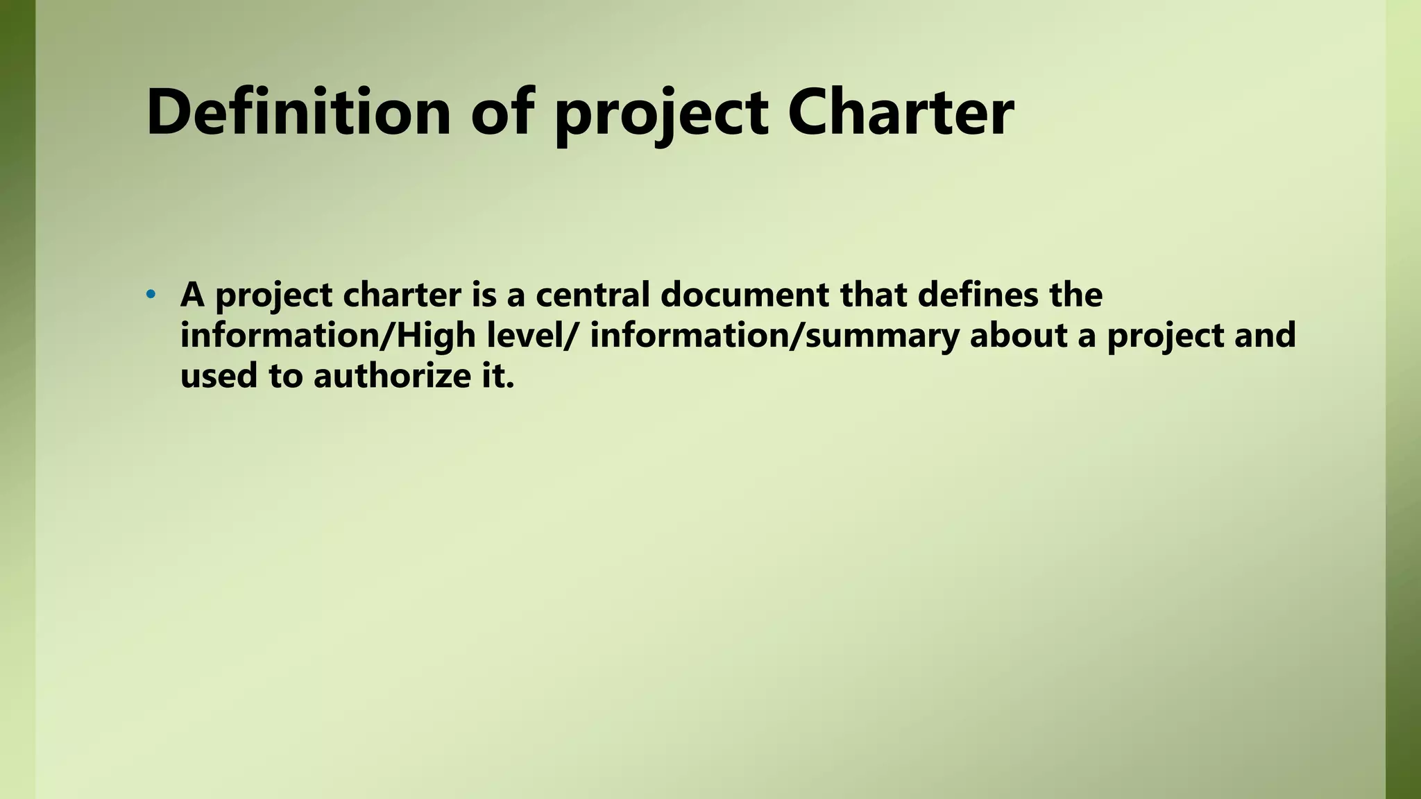 guide to Project charter | PPTX
