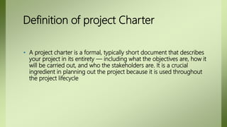 guide to Project charter | PPTX