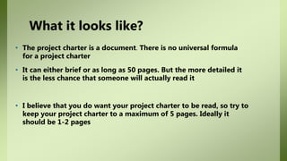 guide to Project charter | PPTX