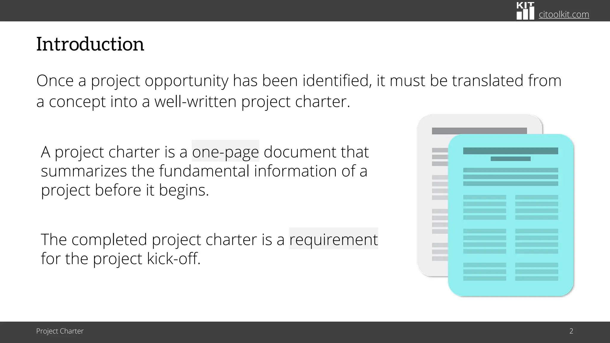 Project Charter Components: The Power of the One-Page Document | PDF
