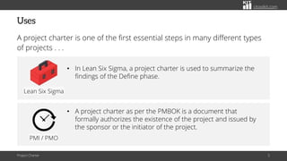 Project Charter Components: The Power of the One-Page Document | PDF