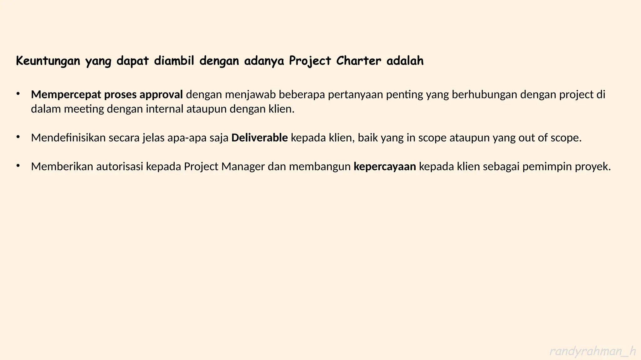 Cara Membuat Project Charter untuk strategi mengelola project plan | PPTX