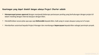 Cara Membuat Project Charter untuk strategi mengelola project plan | PPTX