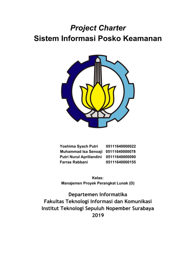 Project Charter Sistem Informasi Posko Keamanan | PDF