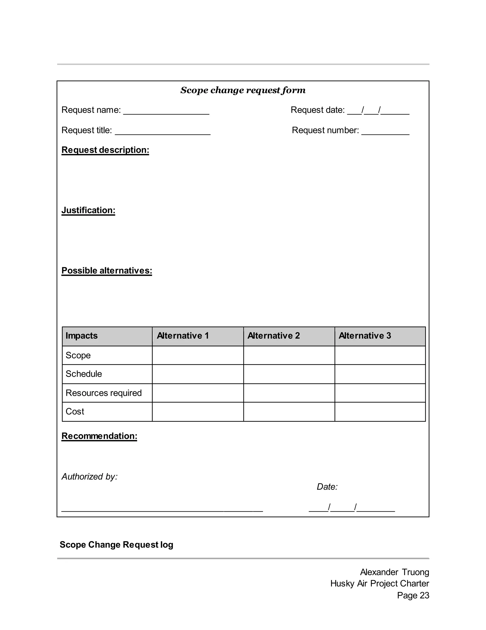 Project Charter Final Report | DOCX