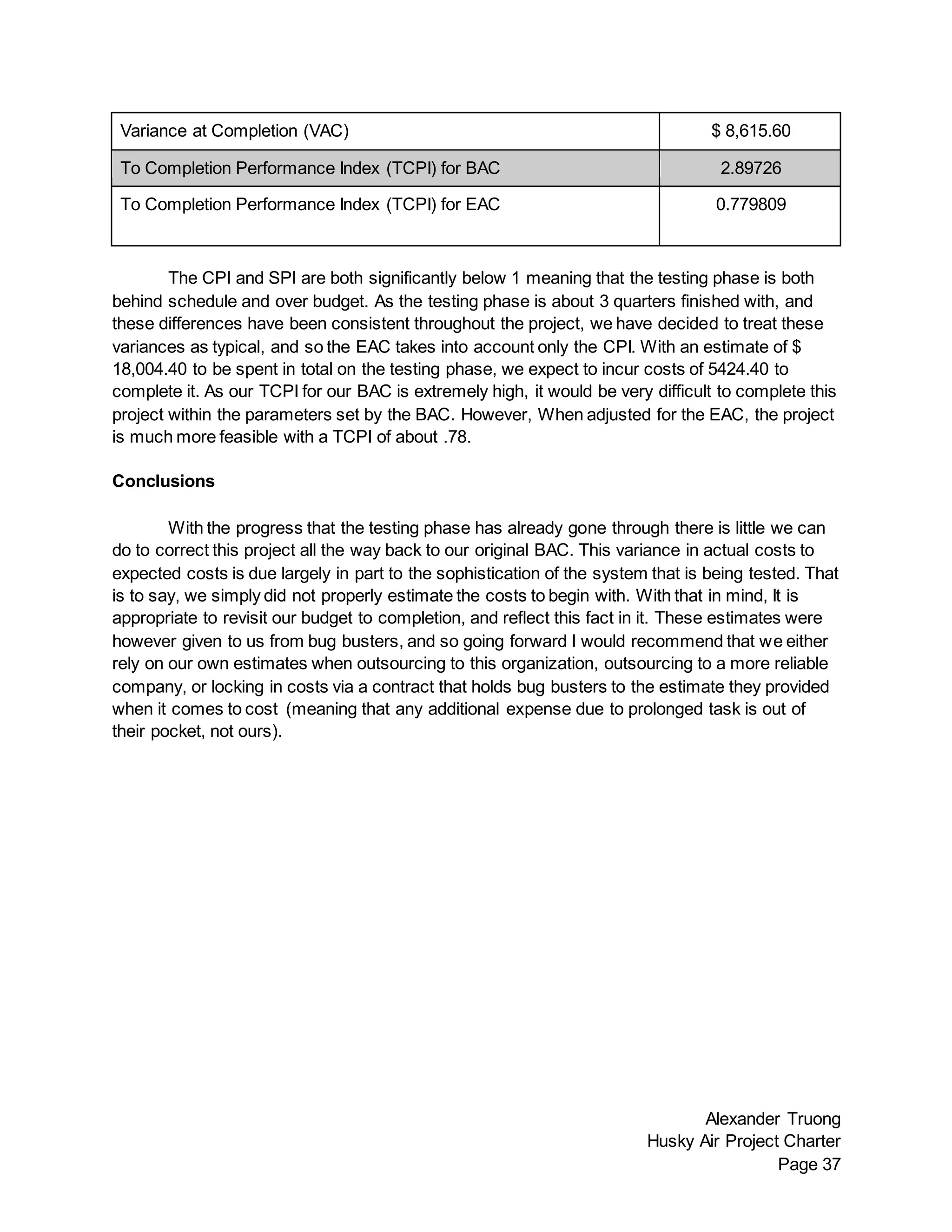 Project Charter Final Report | DOCX