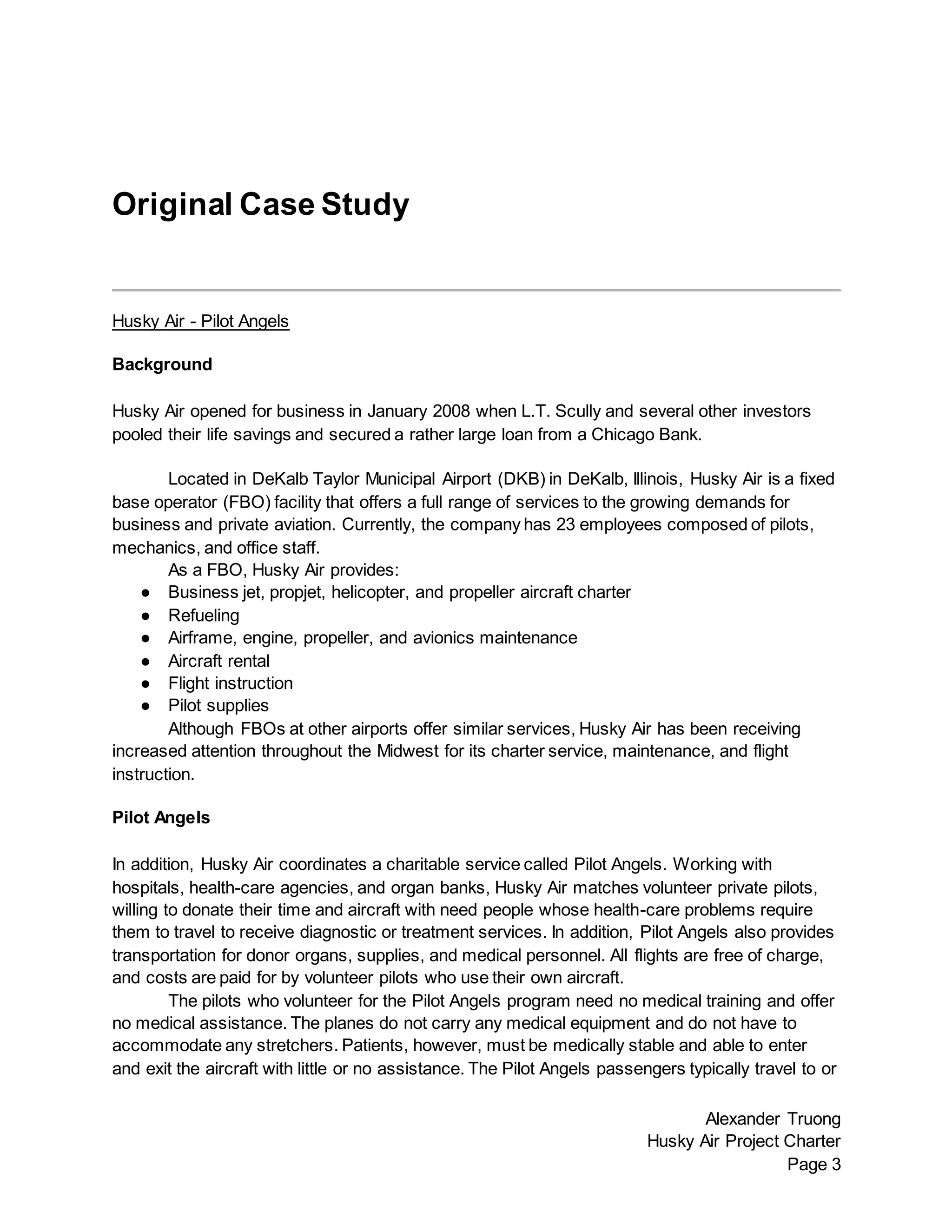 Project Charter Final Report | DOCX