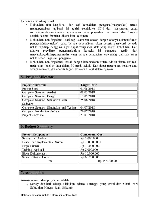 Project charter e sapawarga | PDF