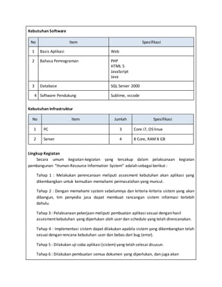 Project Charter Human Resource Information System | PDF