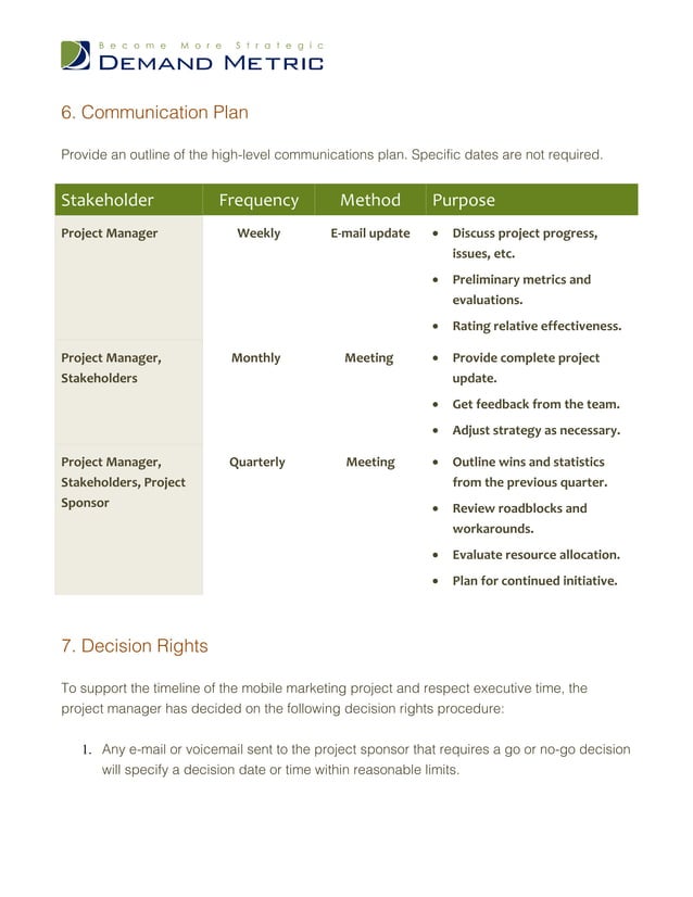 Project Charter Template | PDF