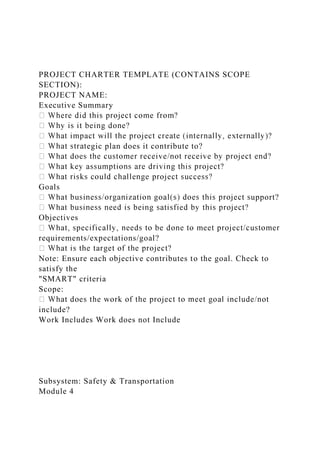 Project Charter template (contains Scope Section) project nameExe.docx ...