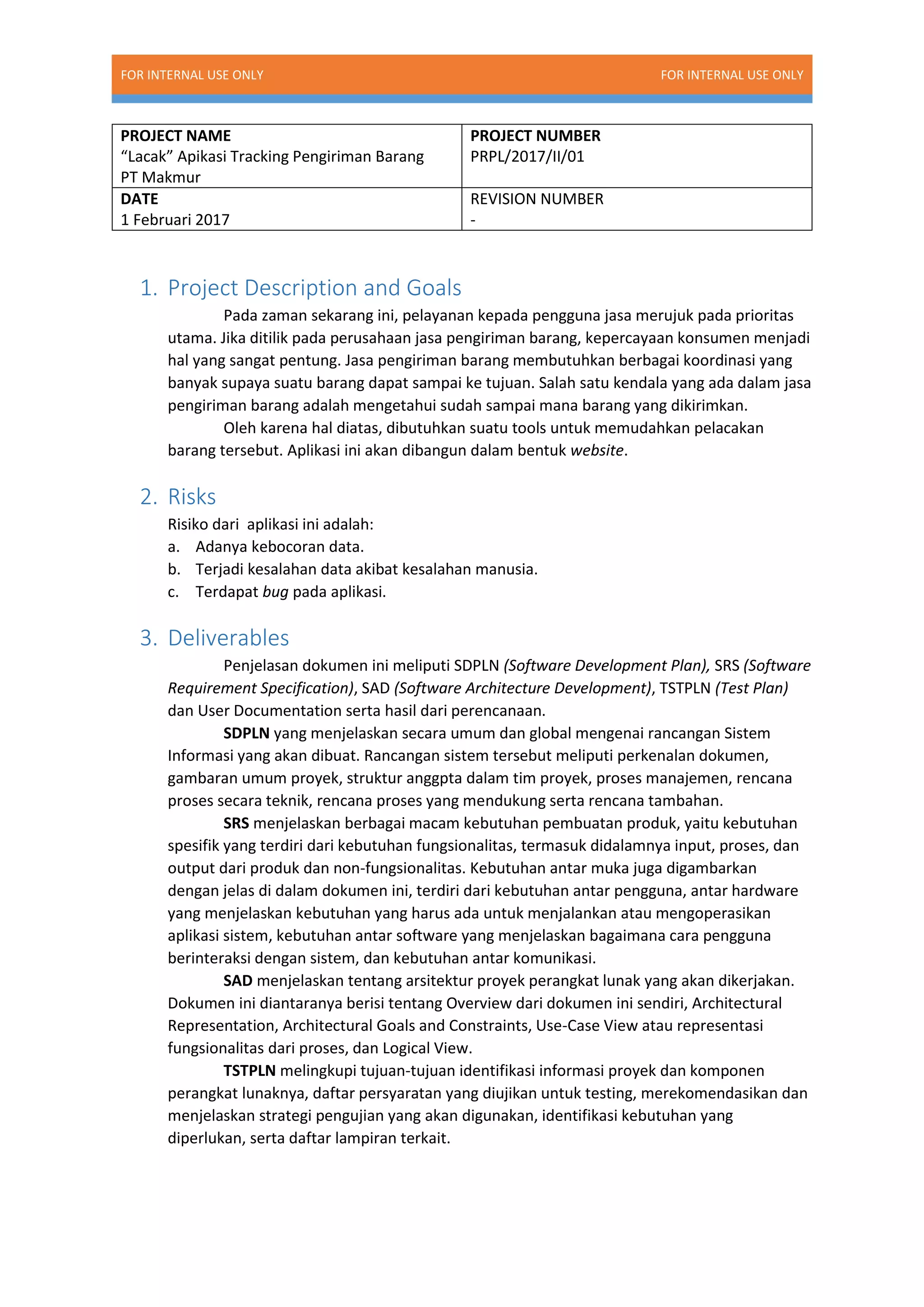 Project charter | PDF