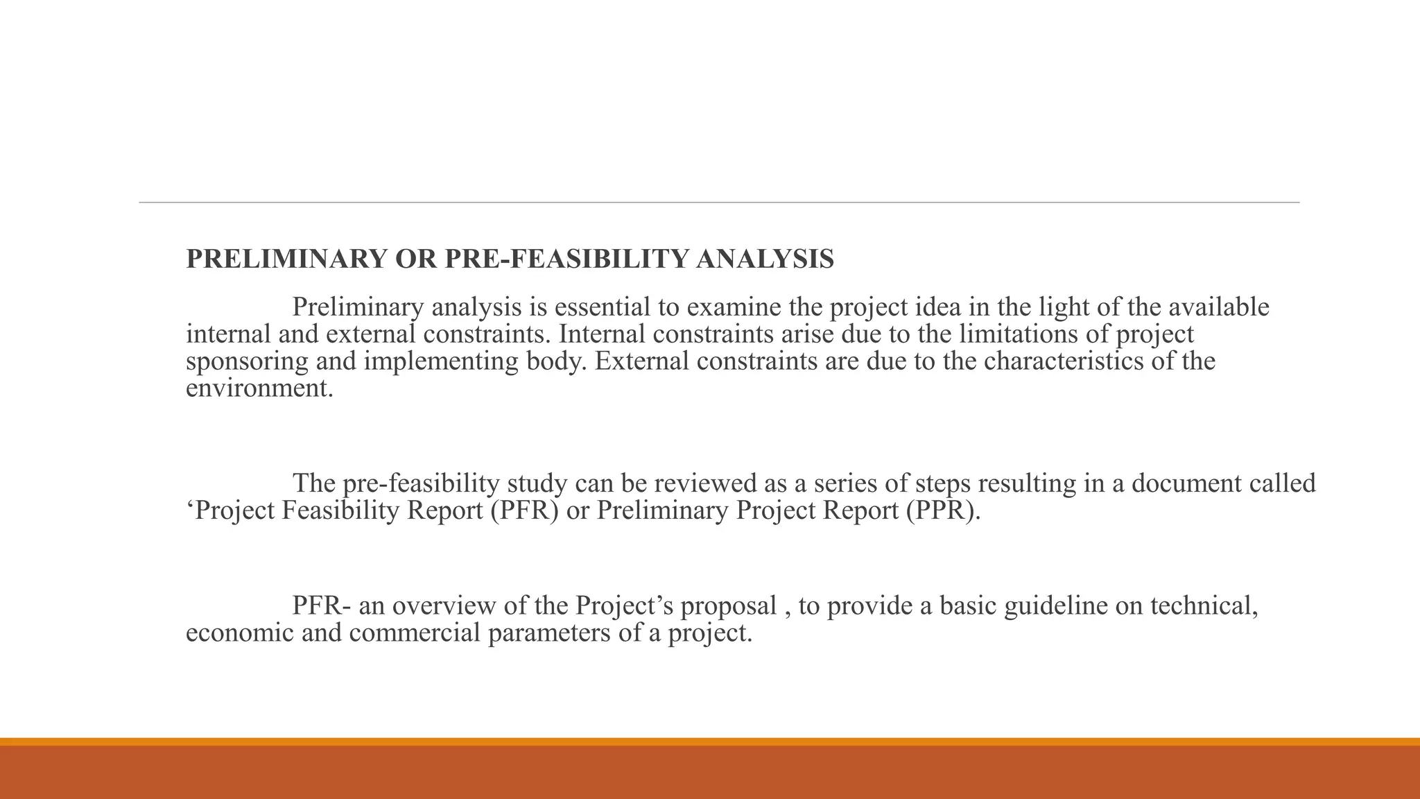 PROJECT CLASSIFICATION, IDENTIFICATION, FORMULATION | PPTX