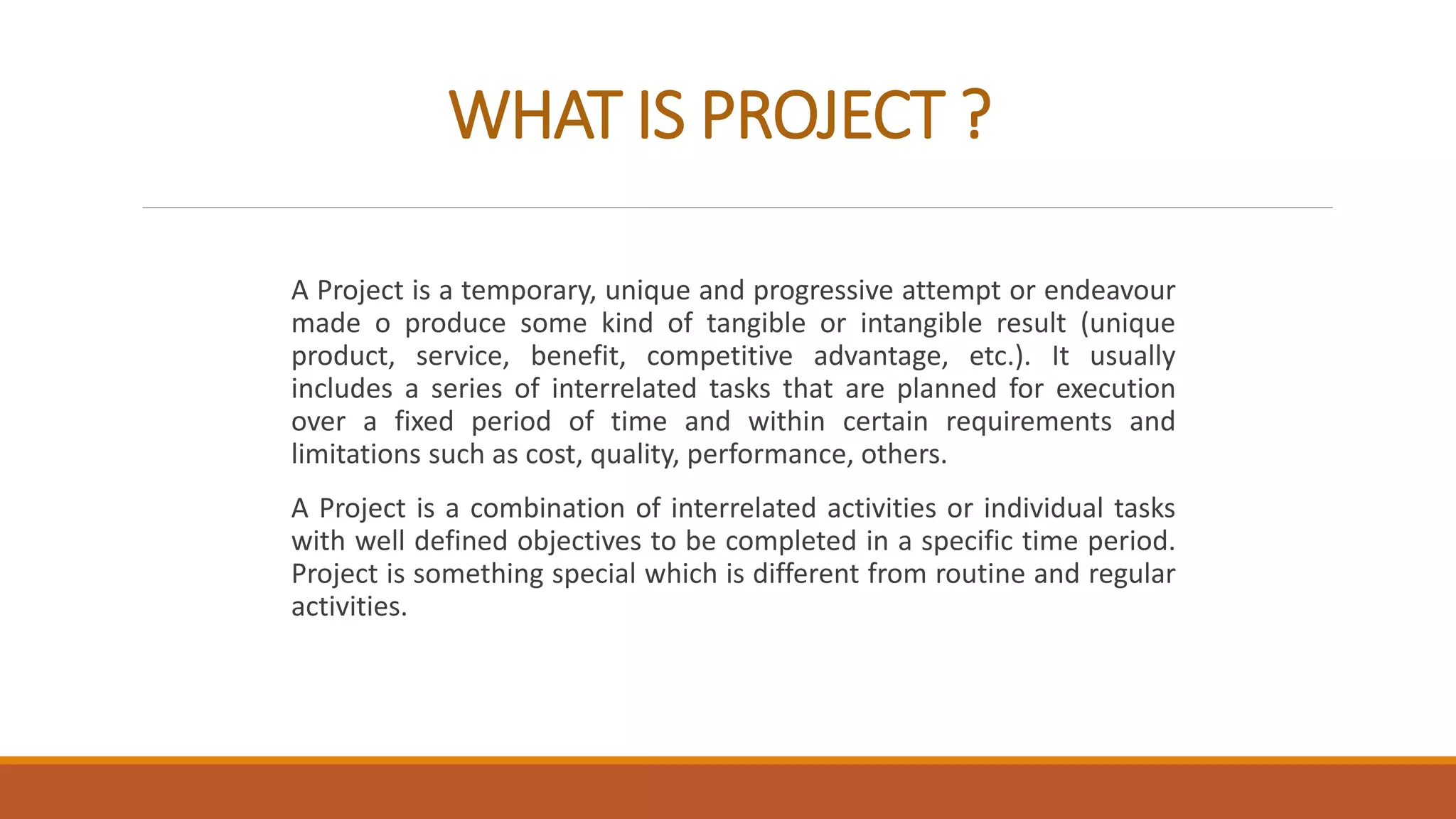 PROJECT CLASSIFICATION, IDENTIFICATION, FORMULATION | PPTX