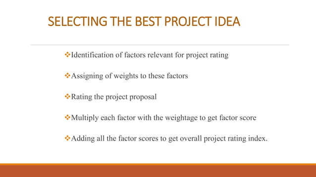 PROJECT CLASSIFICATION, IDENTIFICATION, FORMULATION | PPTX | Civil Engineering Industry | Industries