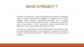 PROJECT CLASSIFICATION, IDENTIFICATION, FORMULATION | PPTX