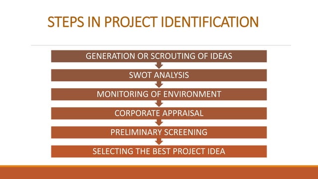 PROJECT CLASSIFICATION, IDENTIFICATION, FORMULATION | PPTX | Civil ...