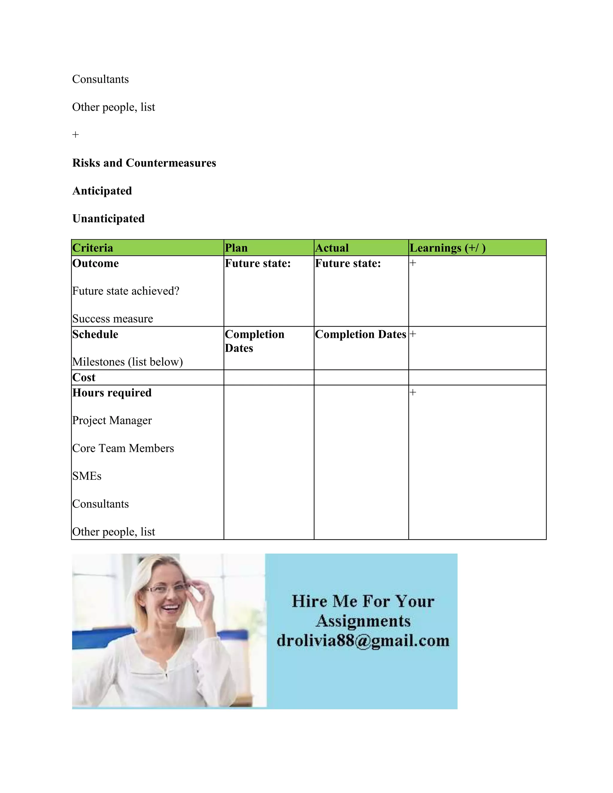 Project Closing Document The purpose of this document is to capture.docx