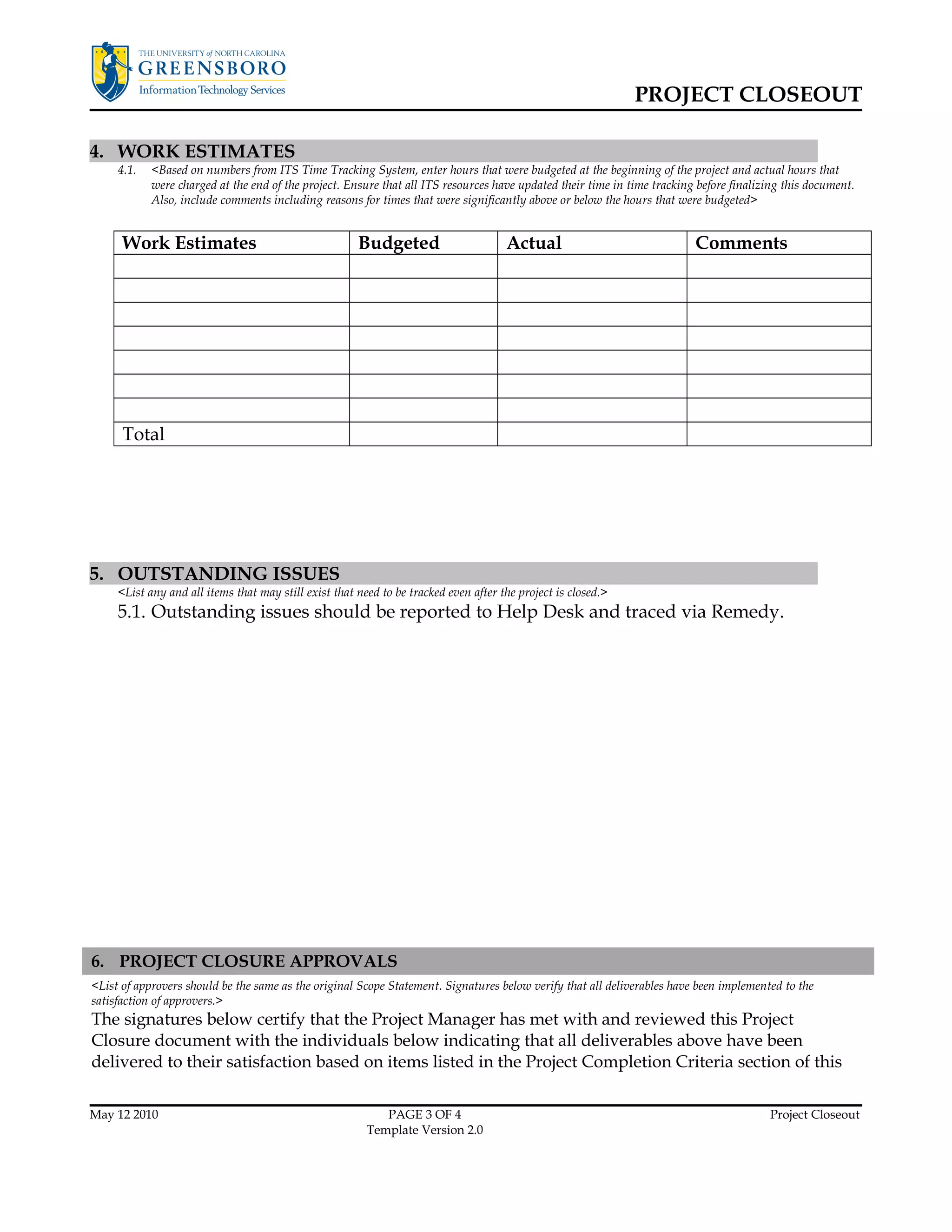 Project closure template v3.0 | PDF