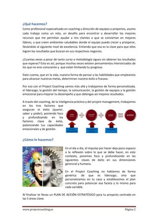 ¿En que consiste el Project coaching ? | PDF