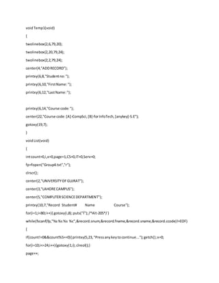 Project code for Project on Student information management system | DOCX
