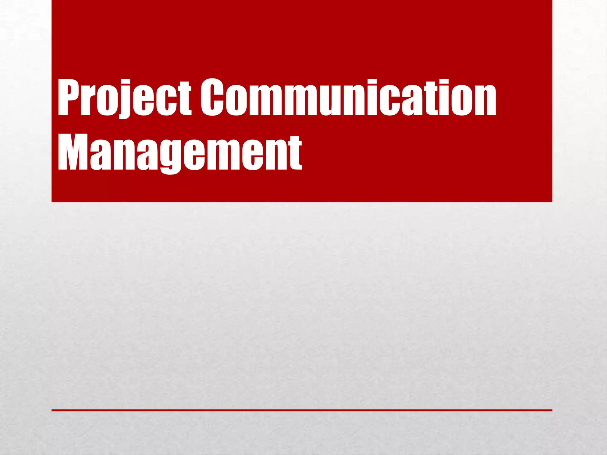 Project communication management | PPT