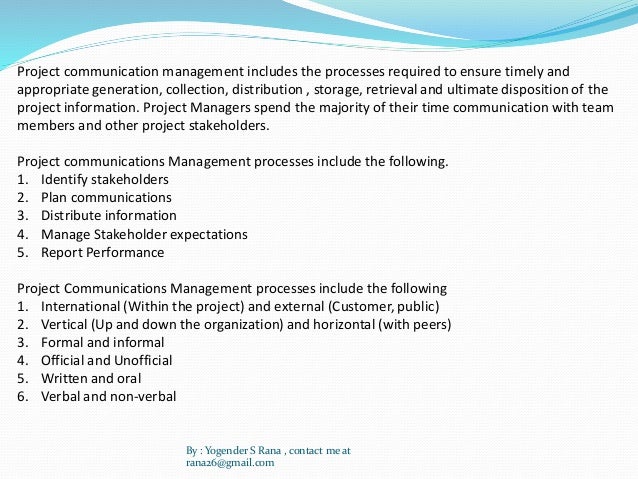 Project communications management