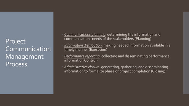 Project communications management | PPTX