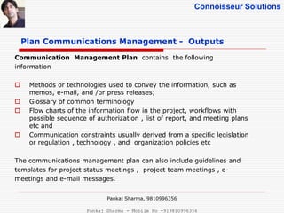 Project communications management (PMBOK 5th Edition) | PDF