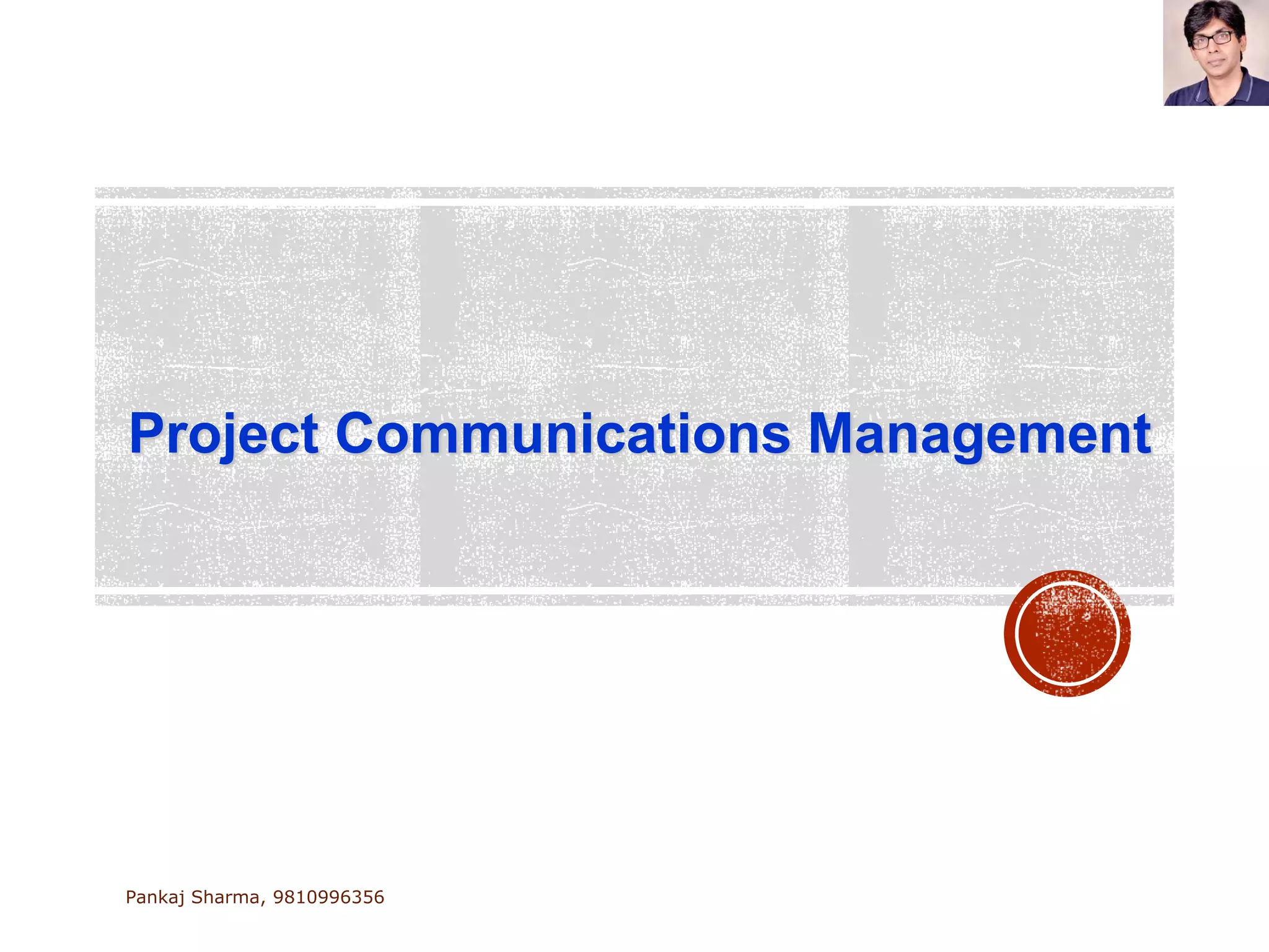 Project communications management PMBOK Sixth Edition | PDF