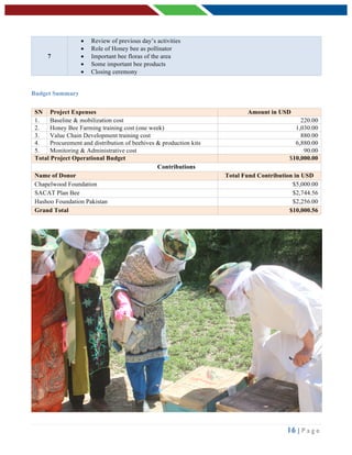 Project Replication of Micro-Enterprise Model of Honey Bee Farming in ...