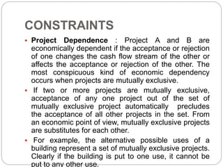Multiple Project constraints | PPT