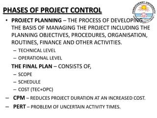 Management Control of Projects | PPTX