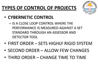Management Control of Projects | PPTX