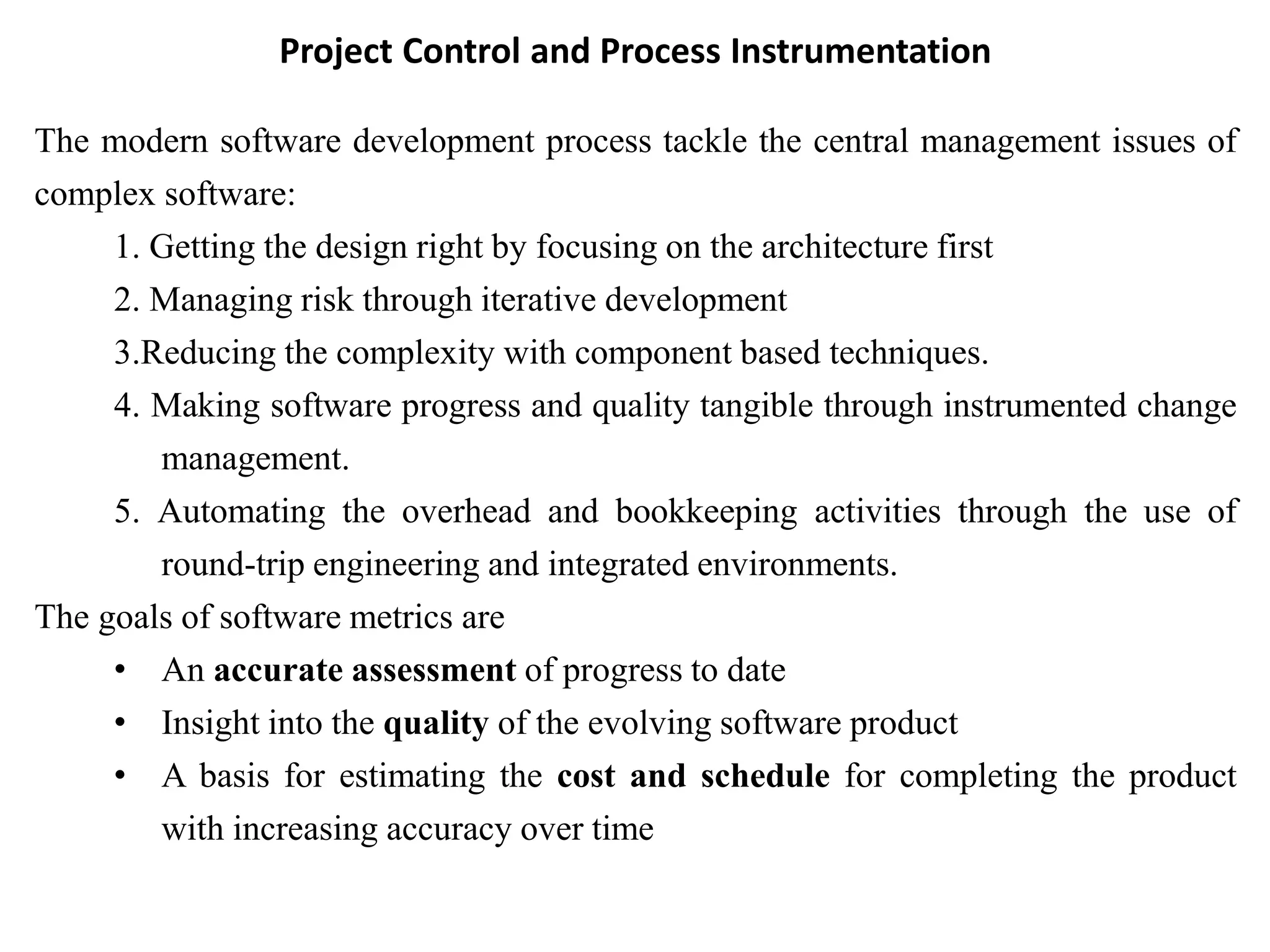 Project control and process instrumentation | PDF