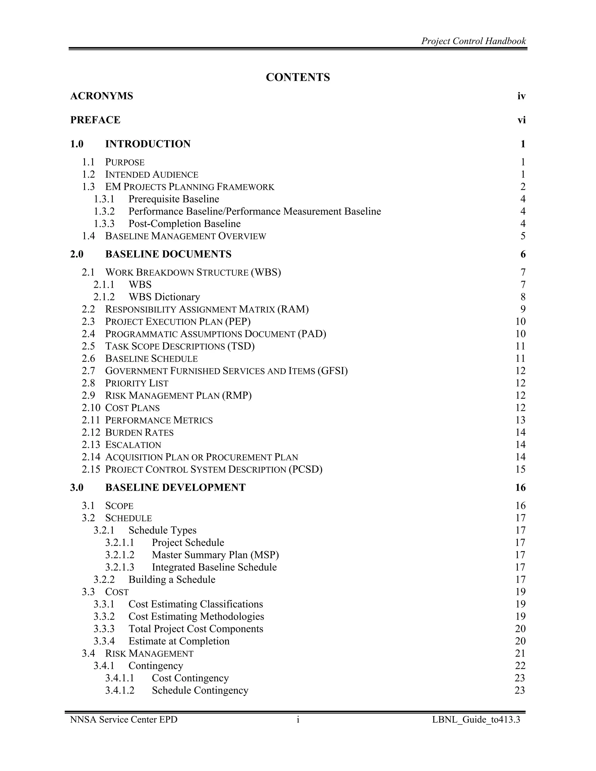 Project Control Handbook | PDF