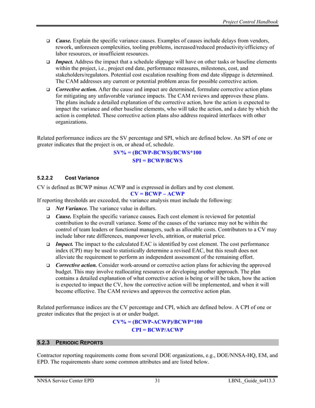 Project Control Handbook | PDF