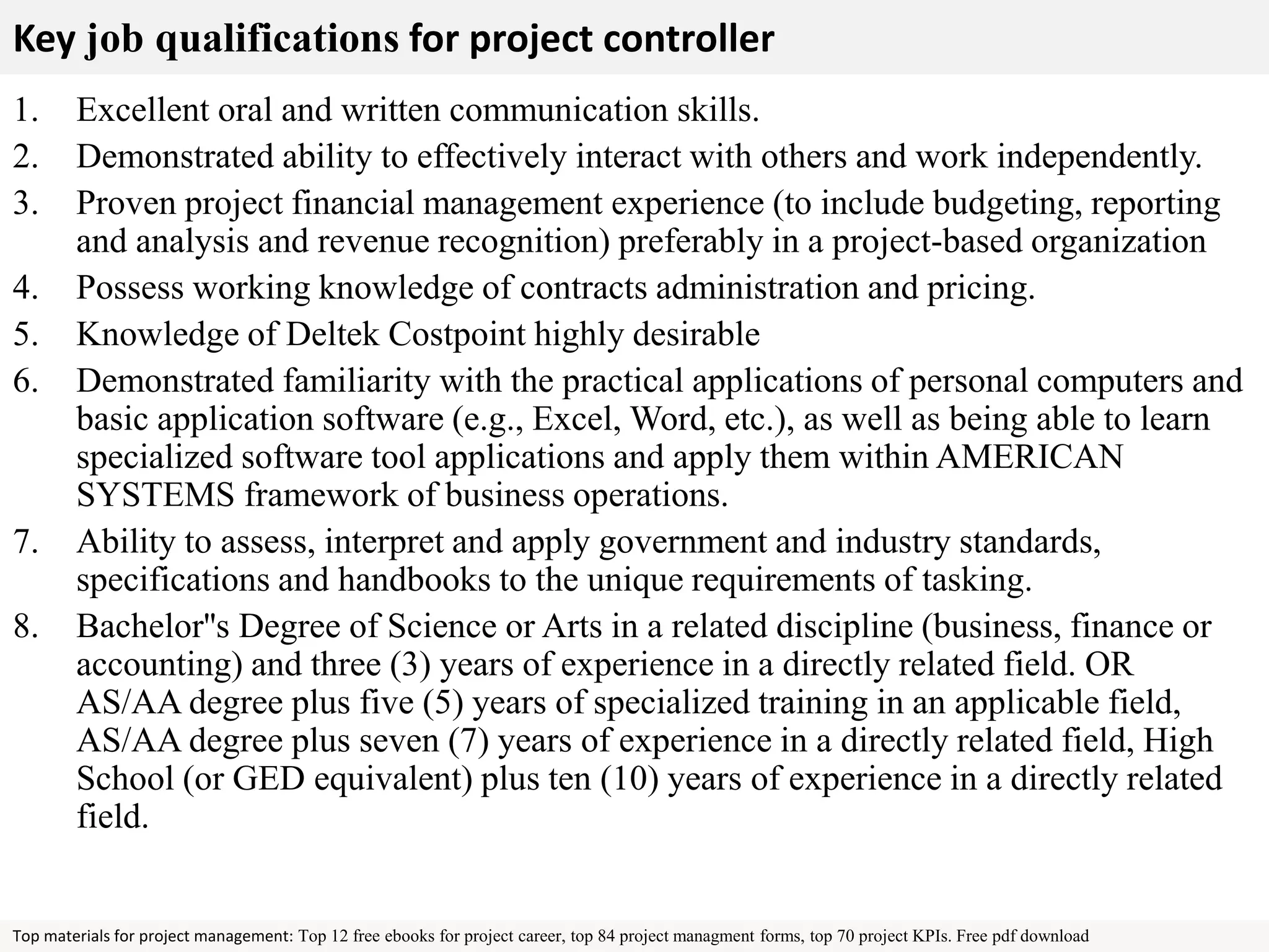 Project controller | PPTX